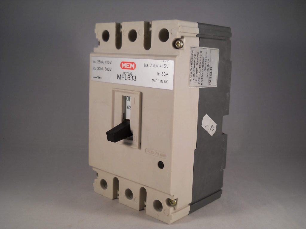 MEM MCCB 63 Amp Triple Pole 63A 3 Phase Breaker Bill TLF633 Memshield 2 ...