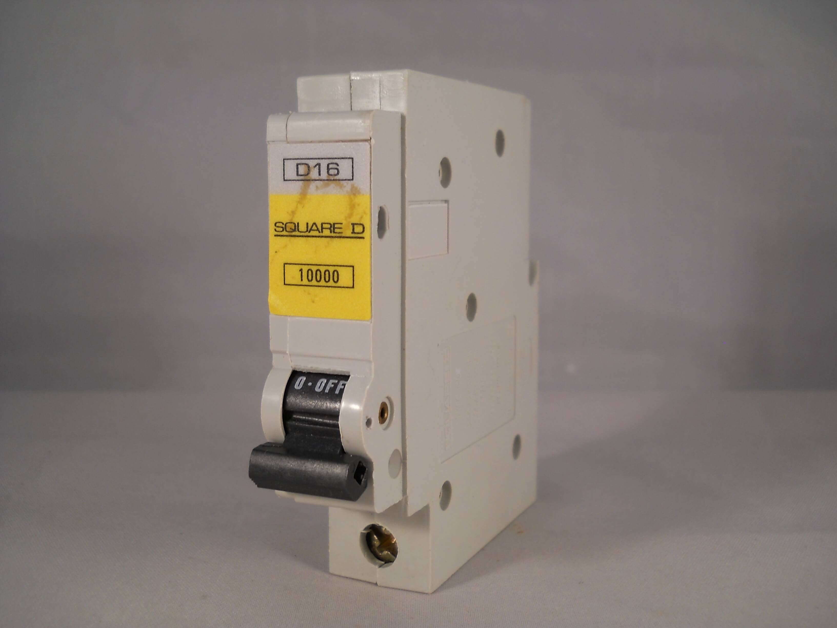 Square D QOE MCB 16 Amp Single Pole Qwikline Breaker Type D 16A ...