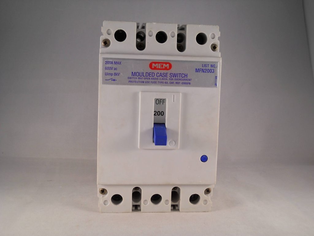 MEM 200 Amp Triple Pole 200A Moulded Case Switch Disconnector Memshield ...