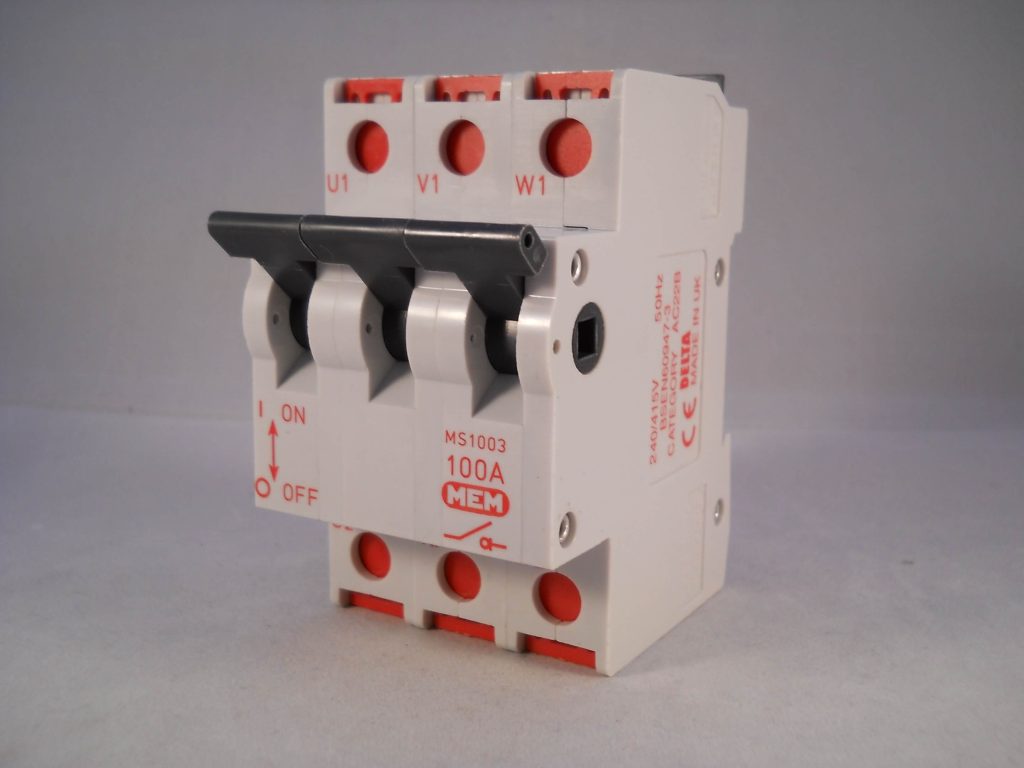 MEM Eaton 100 Amp Main Switch 100A Triple Pole 3 Phase Memshield 2 ...