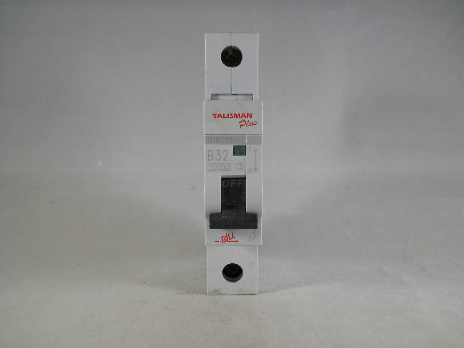 Bill Talisman Plus MCB 32 Amp Type B 32A Single Pole Breaker MEM MBH132 ...