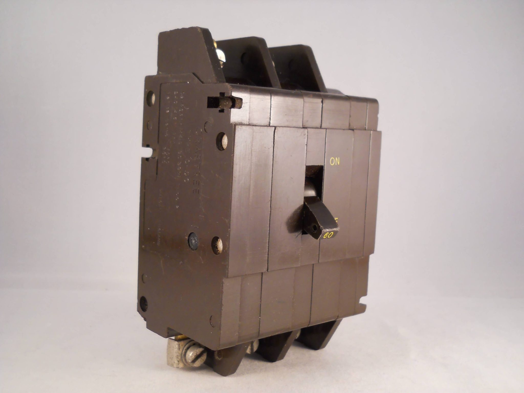 Crabtree C50 MCB 60 Amp Type C 60A Triple Pole 3 Phase Breaker C-50 53/ ...