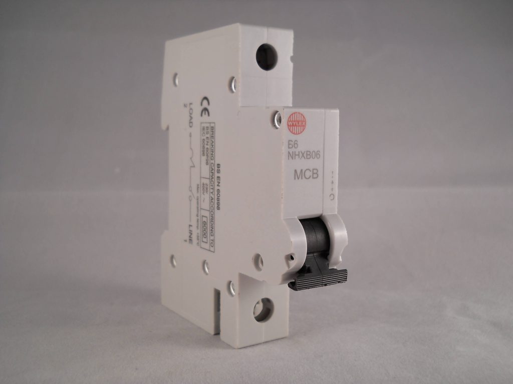 Wylex MCB 6 Amp Single Pole Circuit Breaker Type B 6A NHX NHXB06 ...