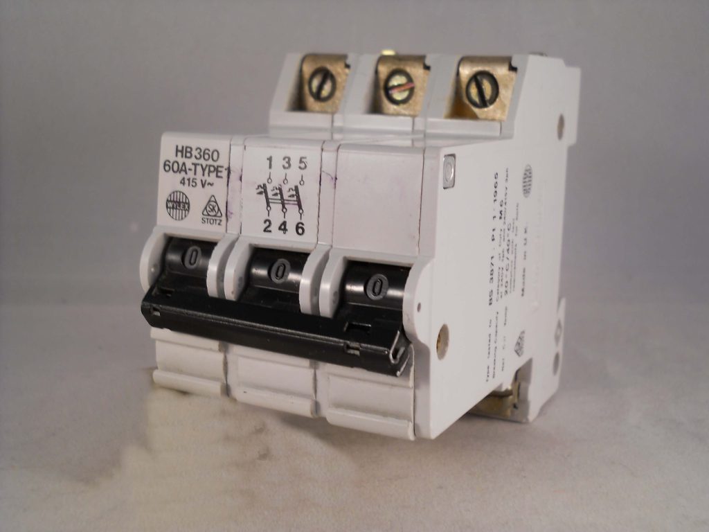 Wylex MCB 60 Amp Type 1 M6 Triple Pole 3 Phase 60A S213 Stotz Kontakt ...