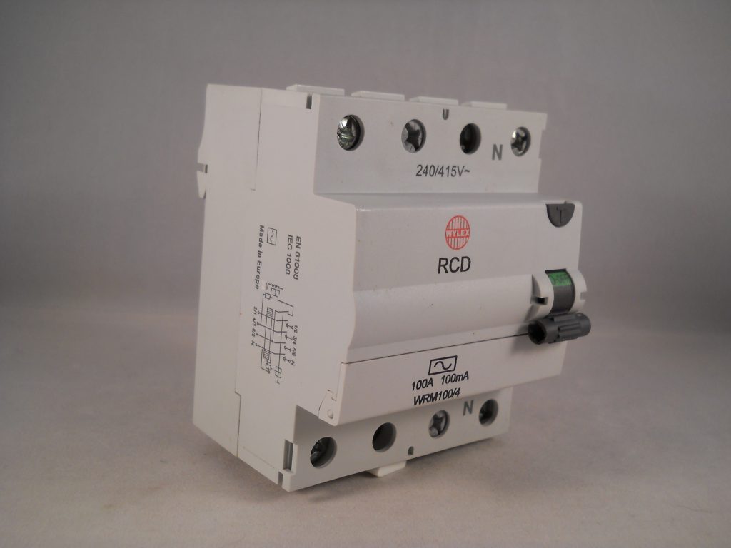 Wylex RCD 100 Amp 100mA Four Pole 100A RCCB Trip WRM100/4 NEW ...