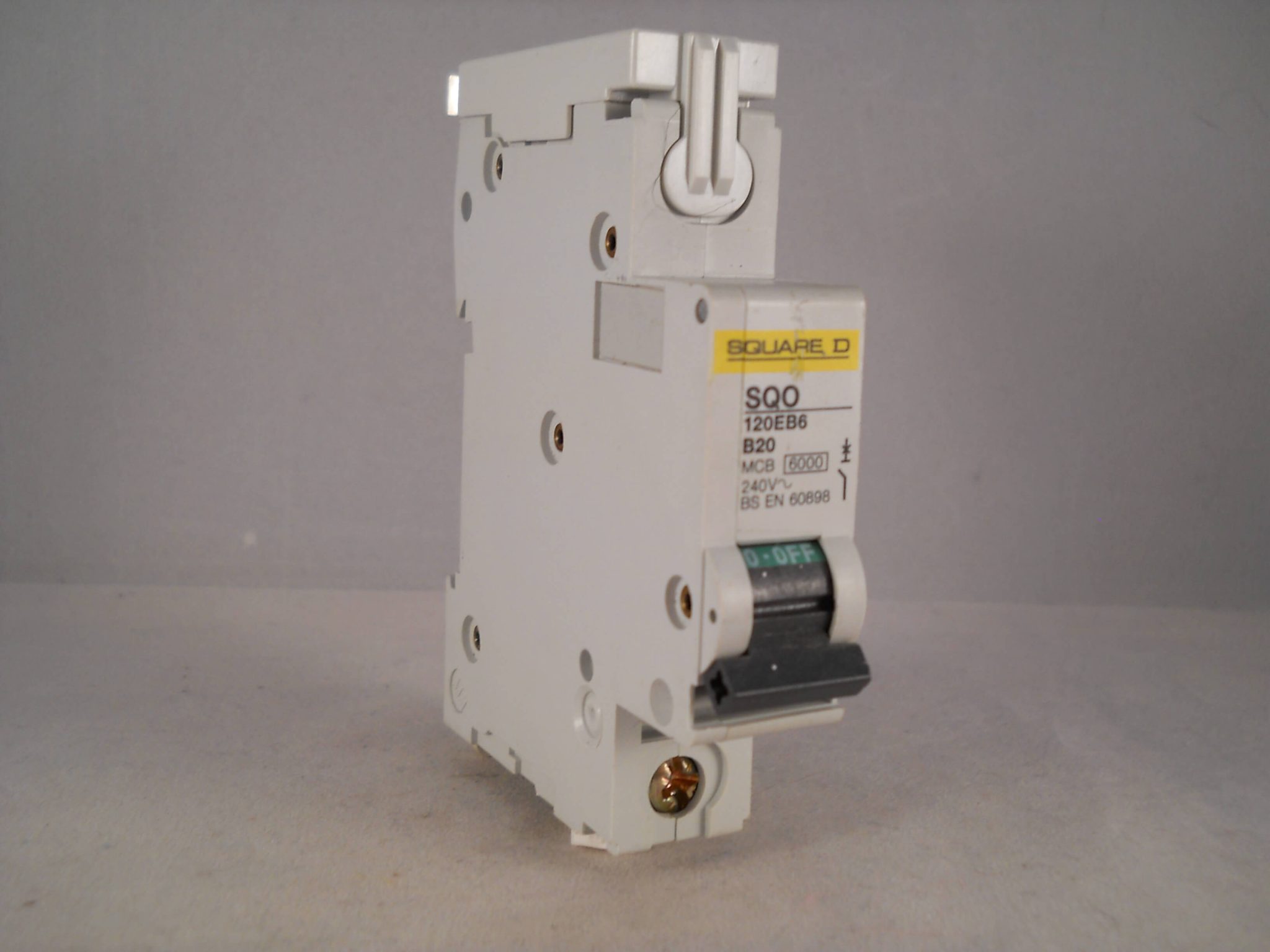 Square D MCB 20 Amp Single Pole Breaker Type B 20A SQO SQO120EB6 ...