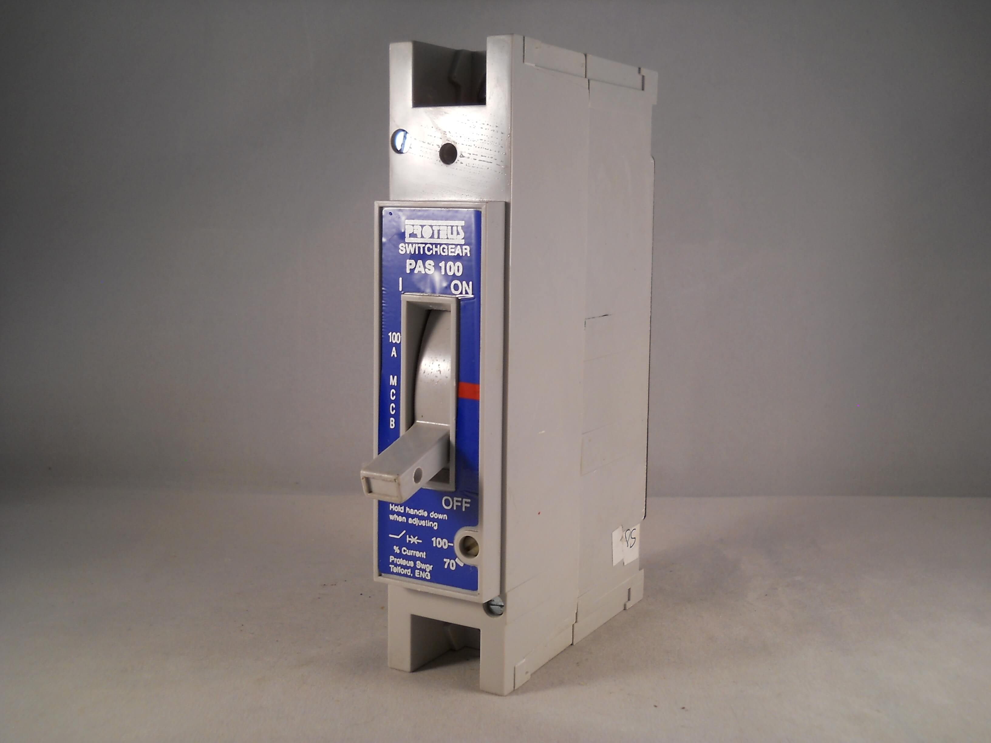 Proteus MCCB 100 Amp Single Pole Circuit Breaker 100A PAS100 - Willrose ...