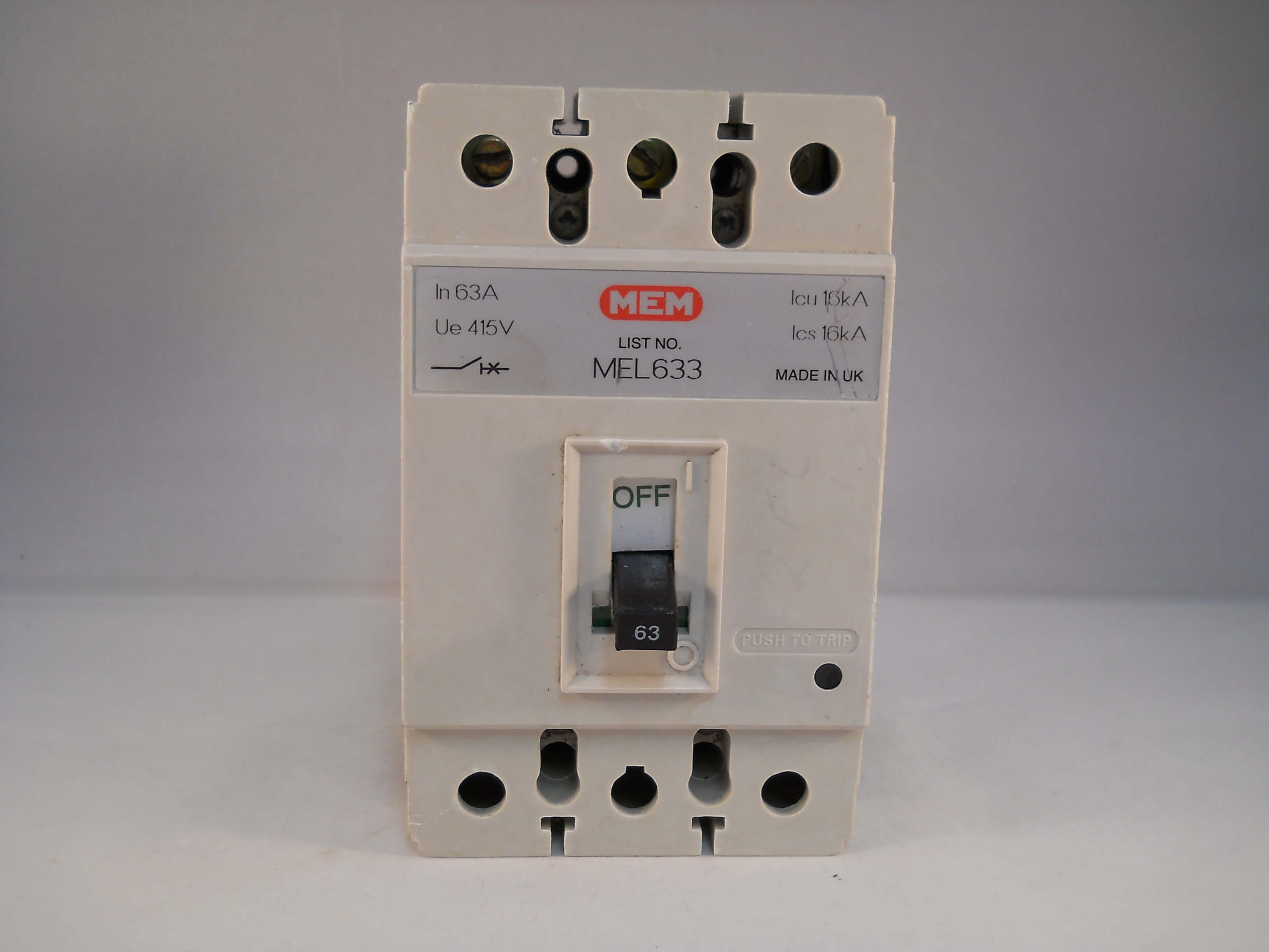 MEM MCCB 63 Amp Triple Pole 63A 3 Phase Bill TLE633 Memshield 2 MEL633 ...