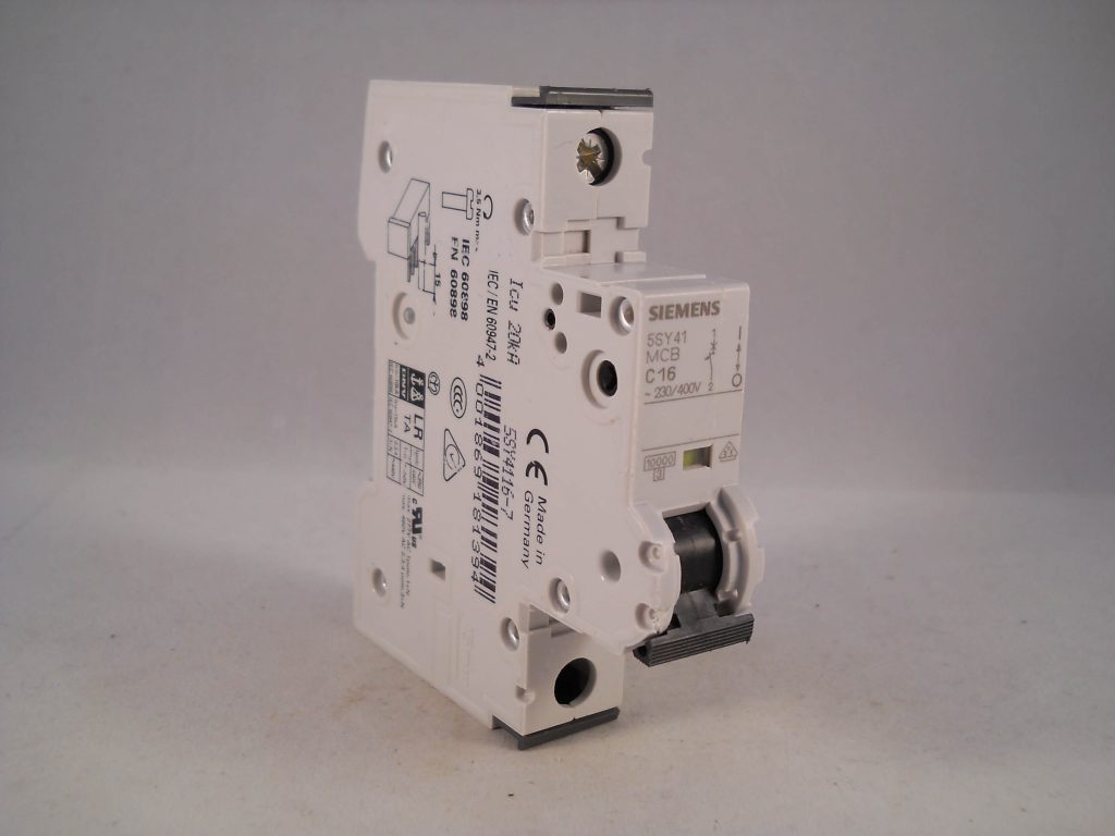 Siemens MCB 16 Amp Type C Single Pole 16A C16 Circuit Breaker 5SY41 ...