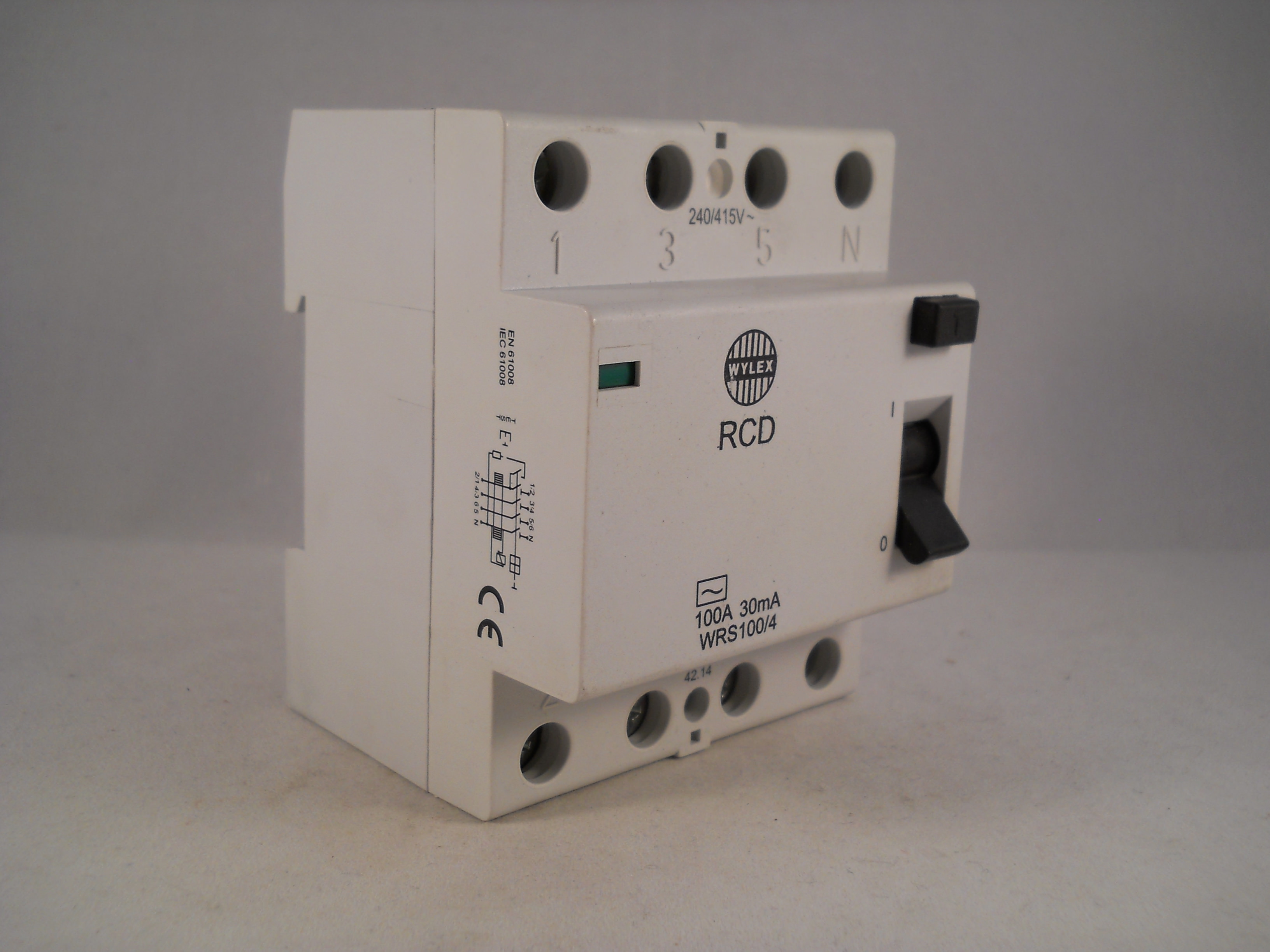 Wylex RCD 100 Amp 30mA Four Pole 100A RCCB Lifeline Trip WRS100/4 NEW ...