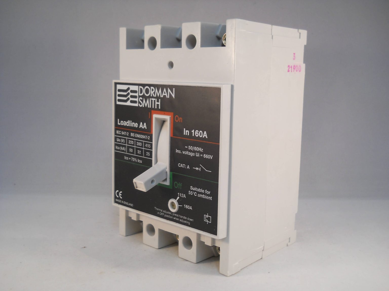 Dorman Smith Loadline MCCB 160 Amp Triple Pole 3 Phase 160A AA ...