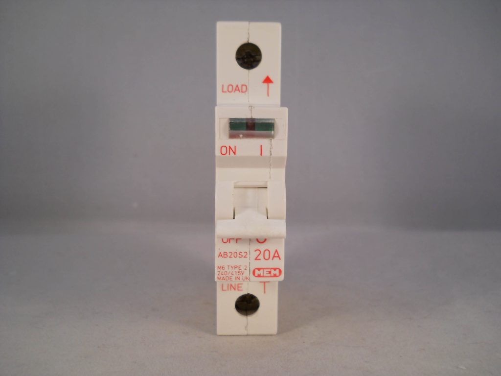 MEM Memera 2000 MCB 20 Amp Type 2 20A Single Pole Breaker Memshield ...