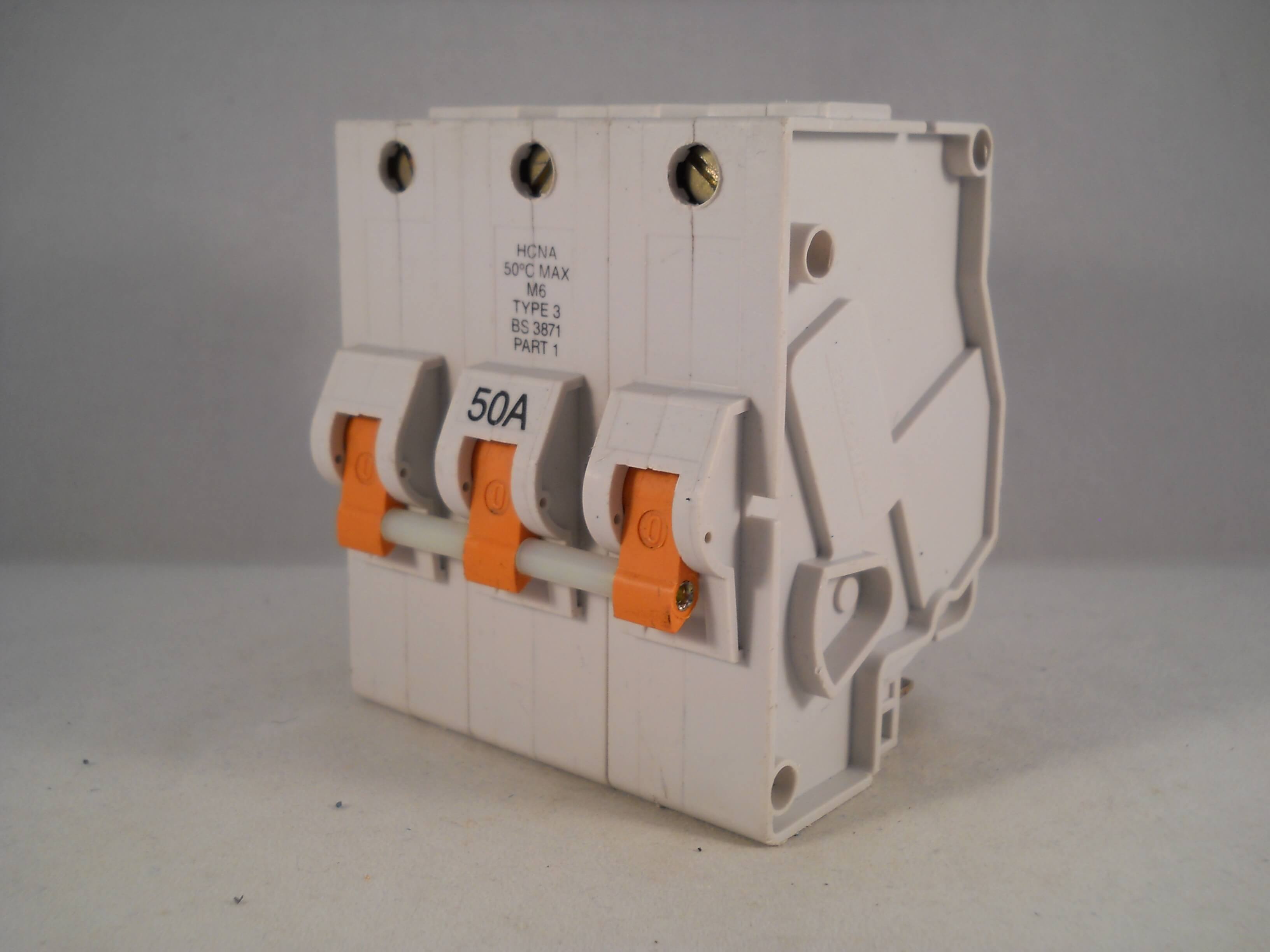 Federal Electric MCB 50 Amp Type 3 M6 50A Triple Pole Stab-Lok HCNA ...