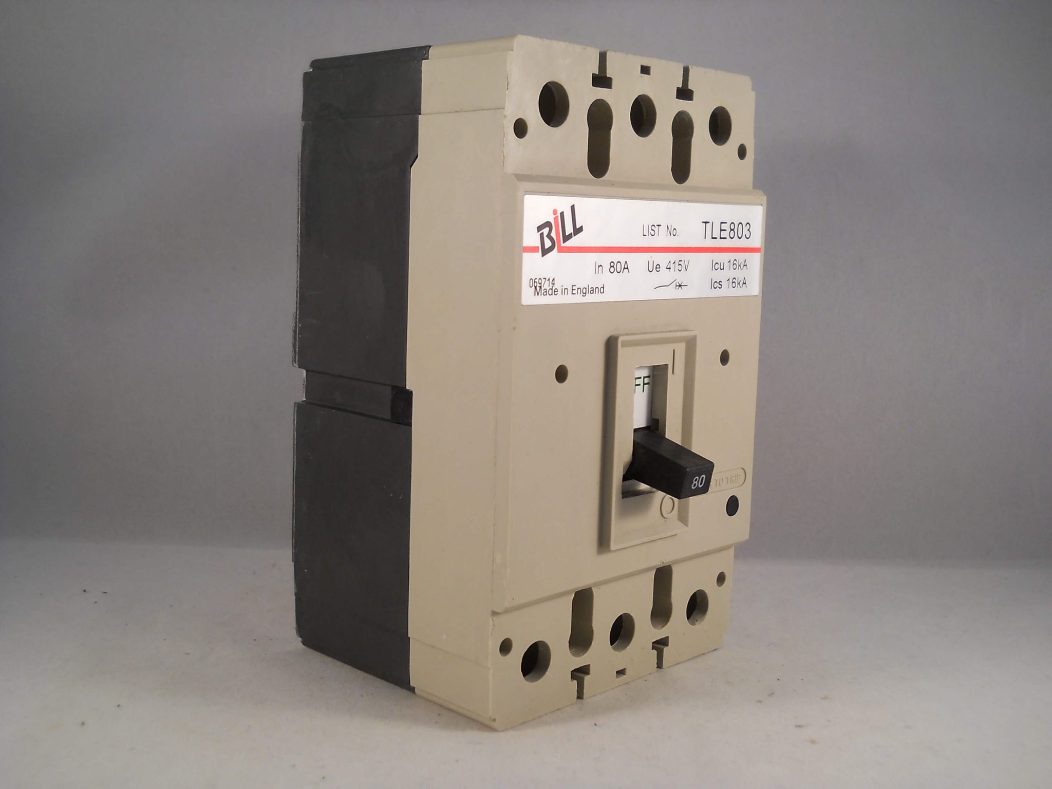 Bill MCCB 80 Amp Triple Pole 80A 3 Phase Breaker Memshield 2 MEL803 ...