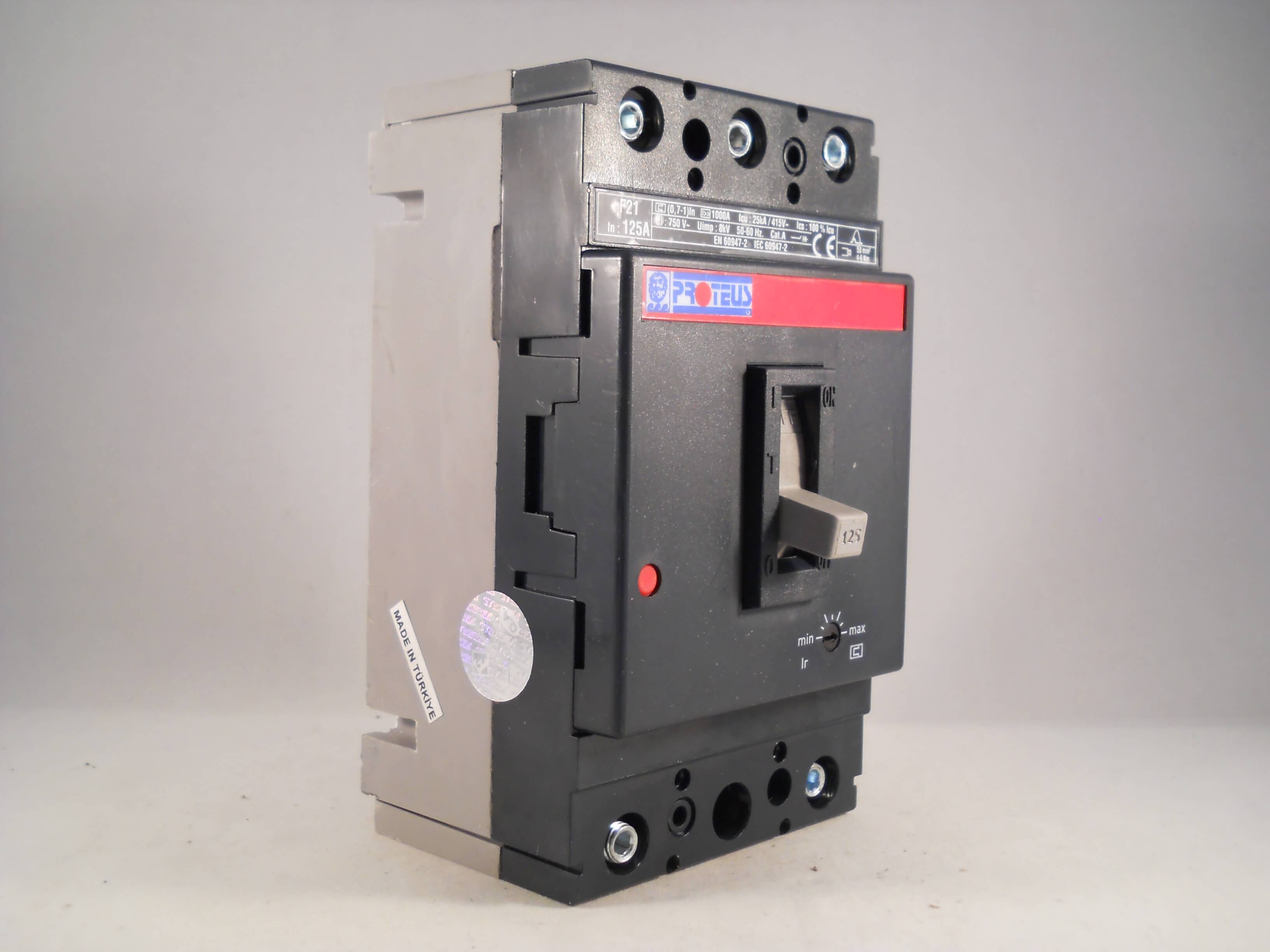 Proteus MCCB 125 Amp Triple Pole 3 Phase F21 125A Circuit Breaker ...