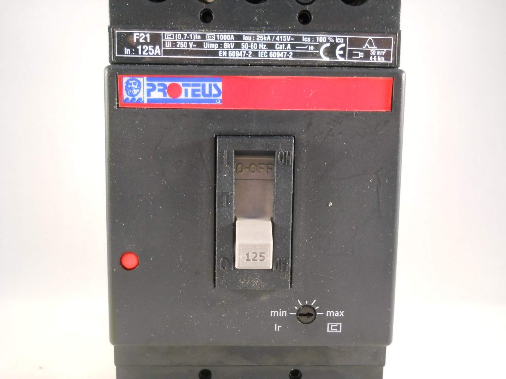 Proteus MCCB 125 Amp Triple Pole 3 Phase F21 125A Circuit Breaker ...
