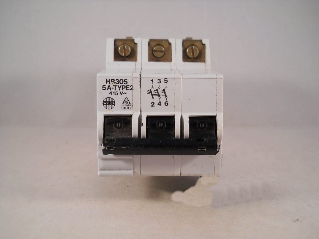 Wylex MCB 5 Amp Type 2 M9 Triple Pole 3 Phase 5A S213 Stotz Kontakt ABB ...