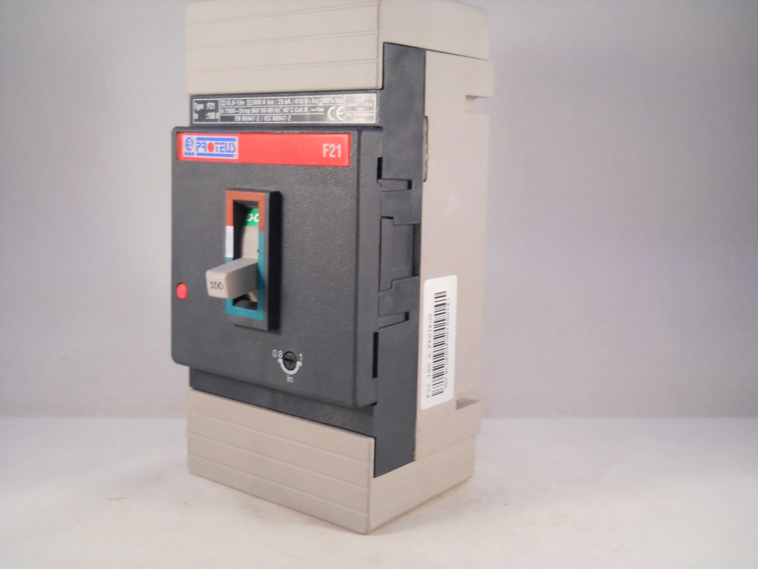 Proteus MCCB 100 Amp Triple Pole 3 Phase F21 100A Circuit Breaker ...