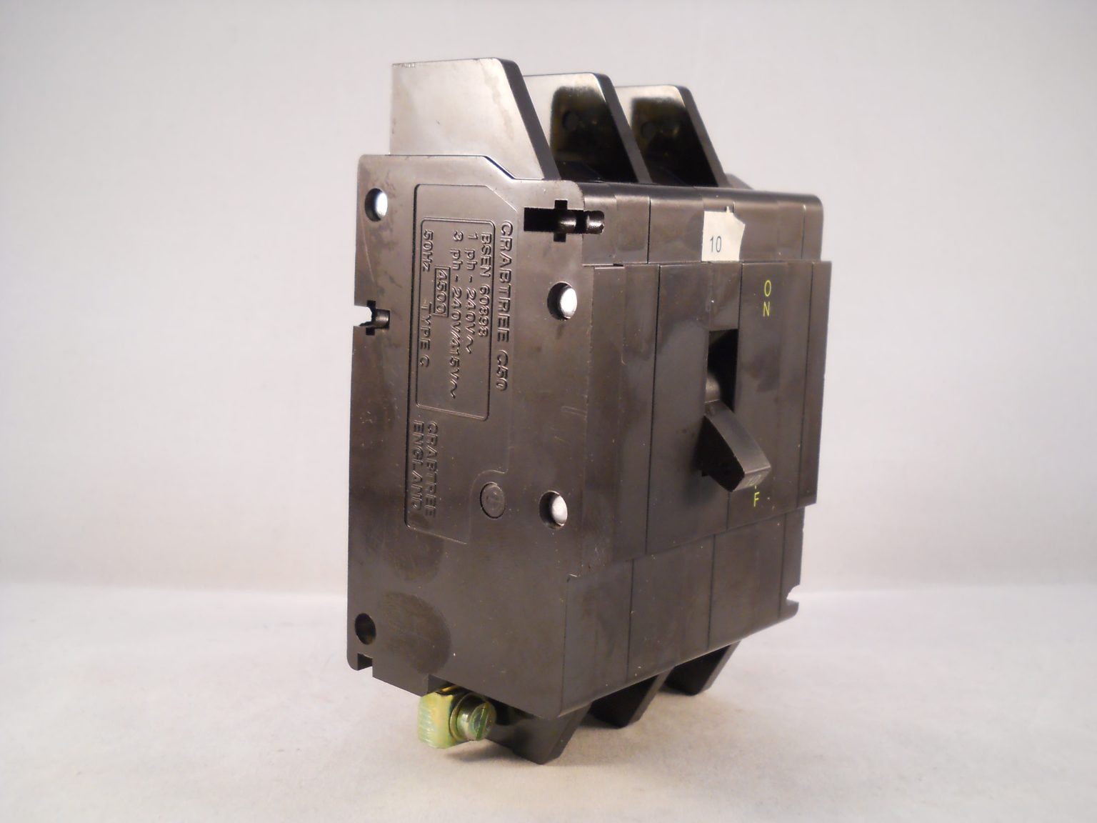 Crabtree C50 MCB 10 Amp Type 2 10A Triple Pole 3 Phase Breaker C-50 53/ ...
