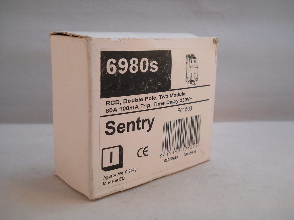 MK RCD 80 Amp 100mA Double Pole Time Delay 80A Sentry 6980S NEW ...