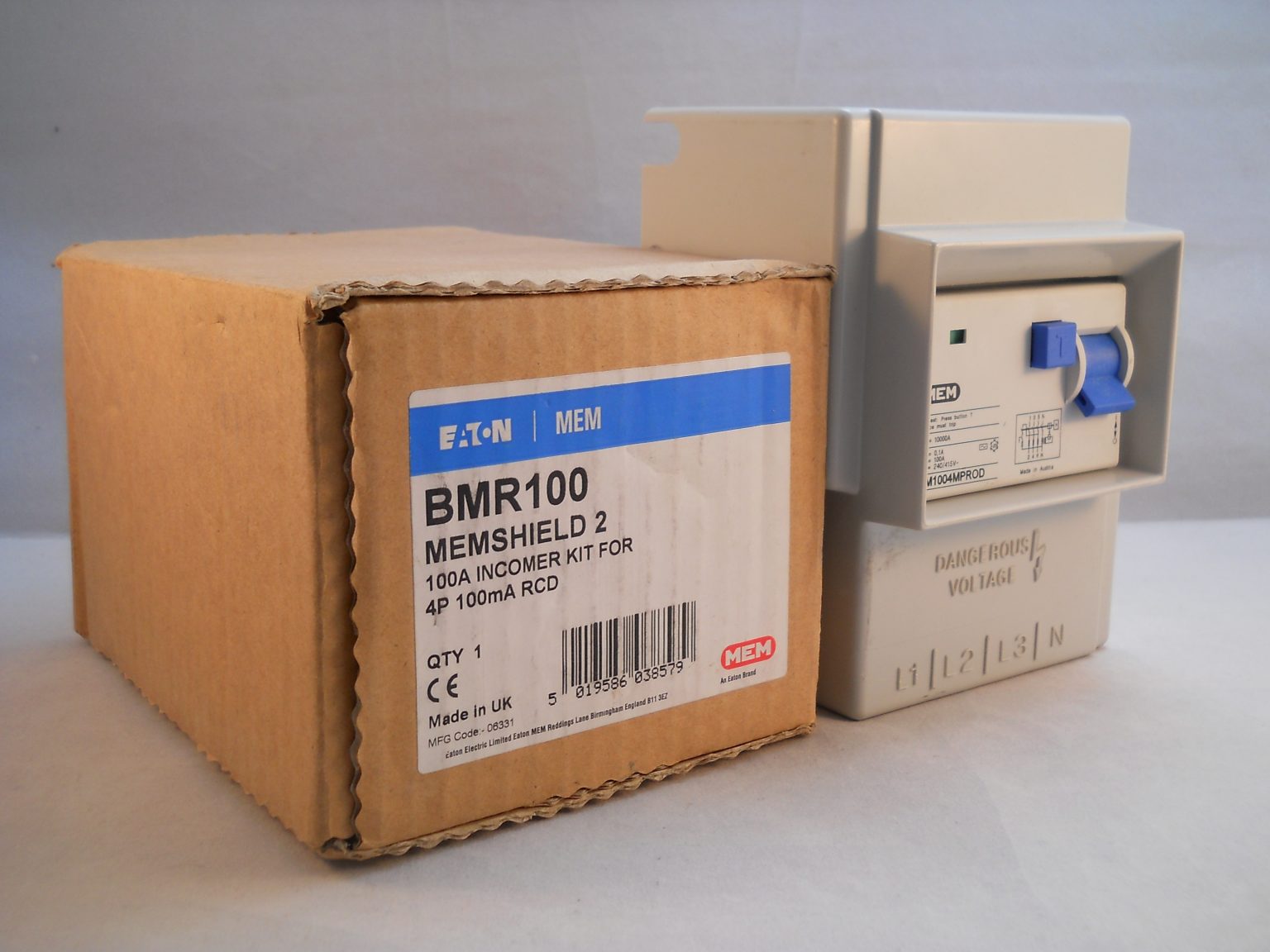 MEM 100 Amp 100mA Four Pole 100A Memshield 2 RCD Incomer Kit ...