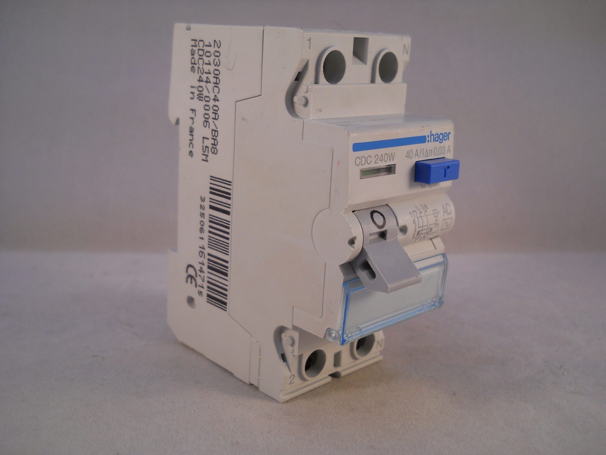 Hager RCD 100 Amp 300mA Double Pole 100A RCCB Time Delayed CP284U NEW ...