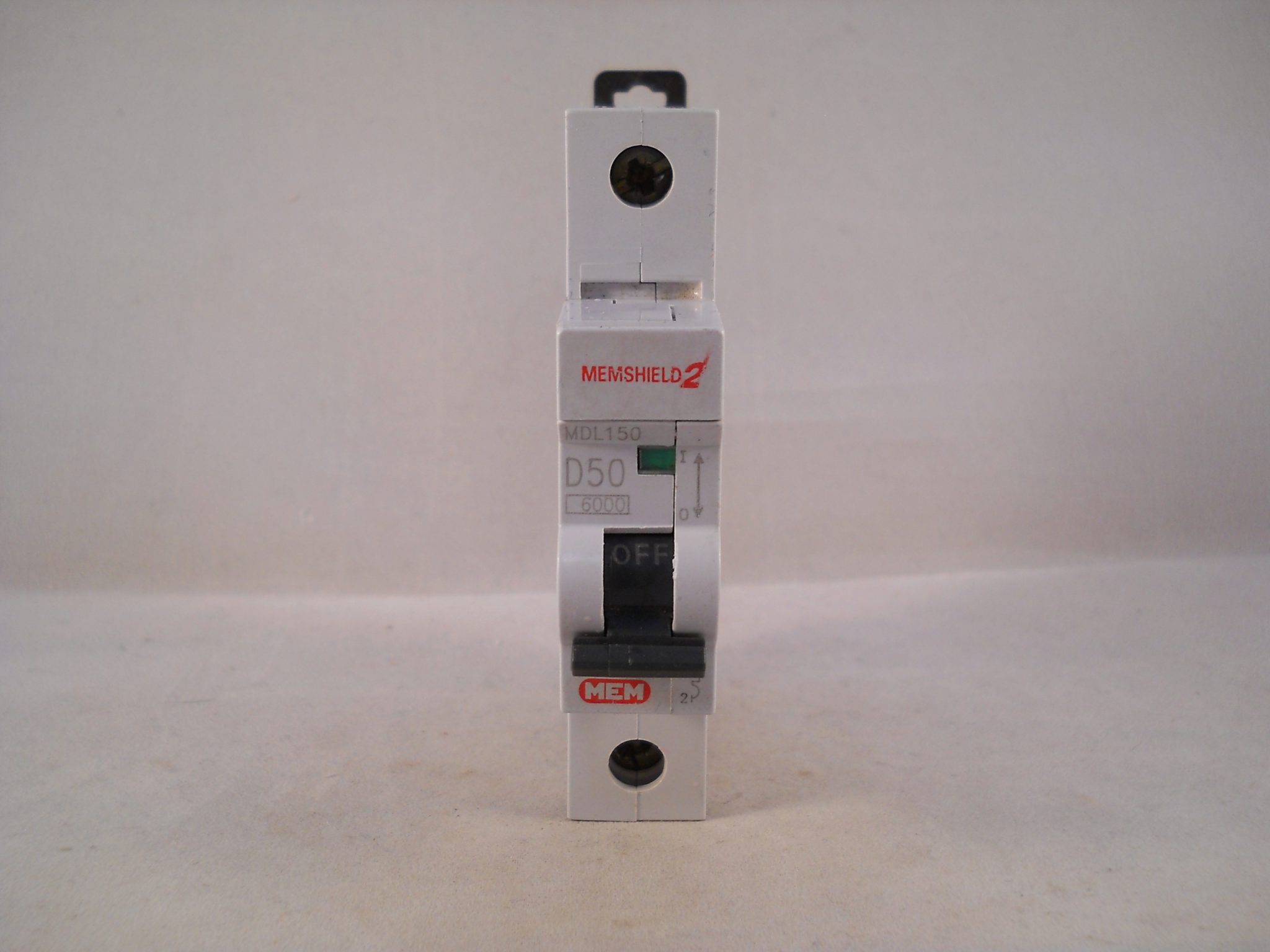 MEM Memshield 2 MCB 50 Amp Type D 50A Single Pole Circuit Breaker ...