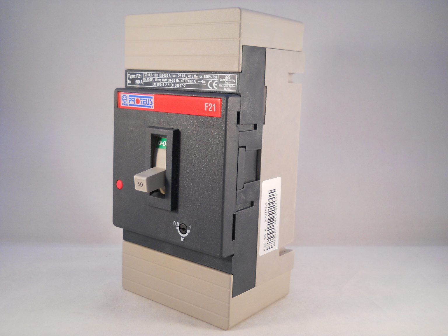Proteus MCCB 50 Amp Triple Pole 3 Phase F21 50A Circuit Breaker 50F21 ...