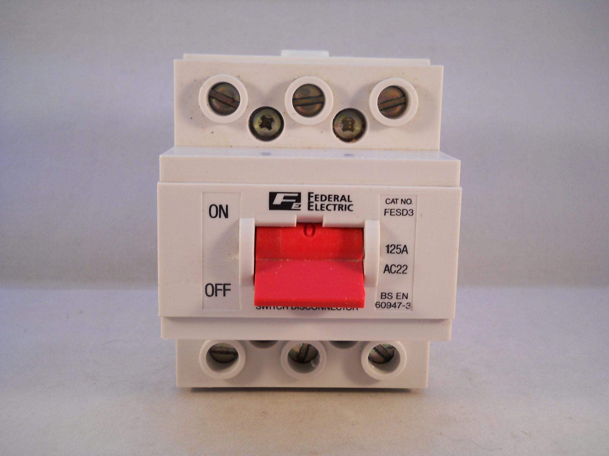 Federal Electric 125 Amp Main Switch Disconnector 125A Triple Pole 3 ...