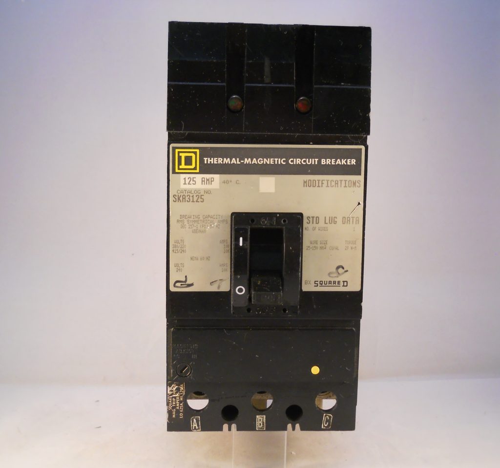 Square D 125 Amp Triple Pole 125A I-Line MCCB Moulded Case Breaker ...