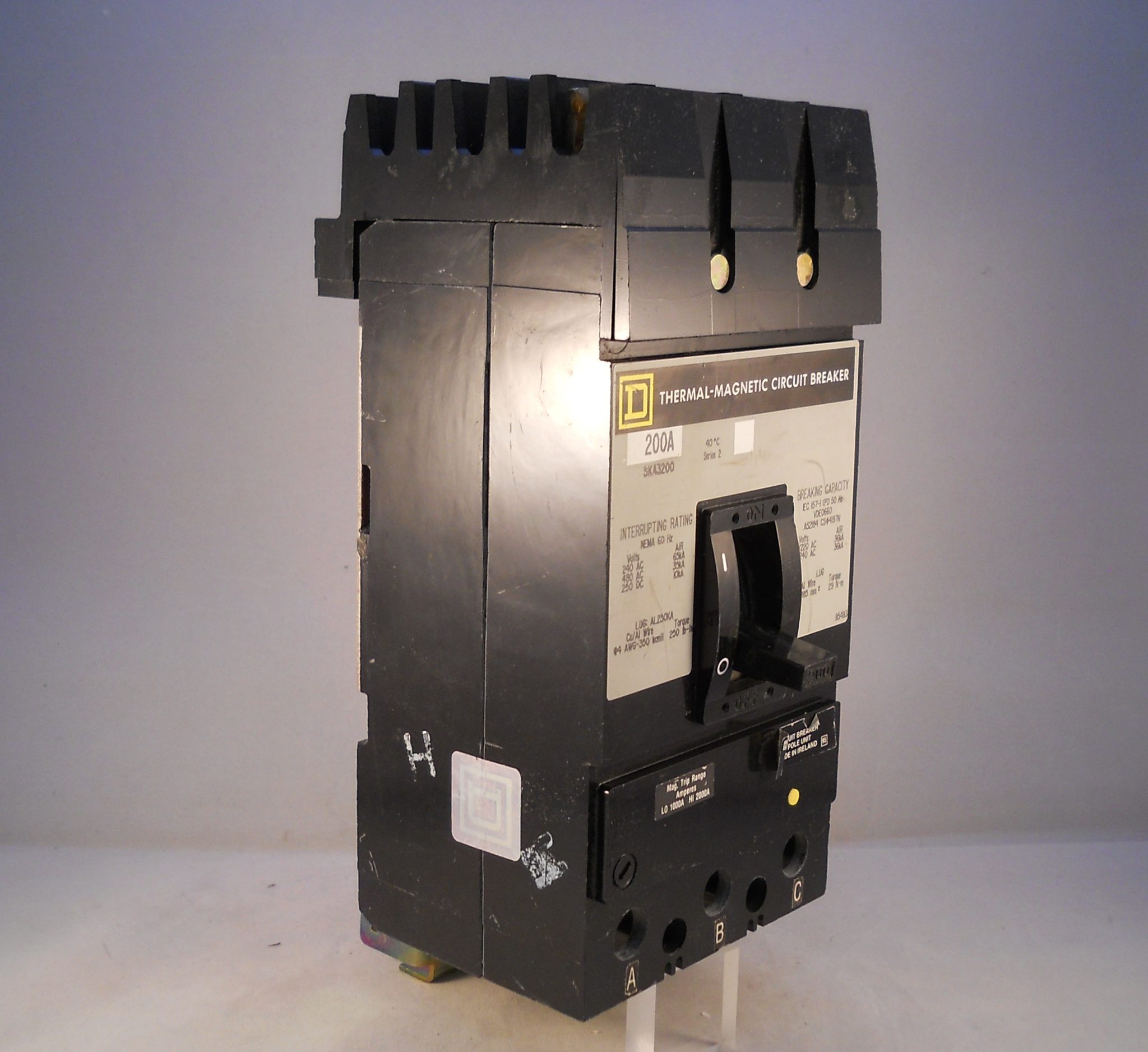 Square D 200 Amp Triple Pole 200A I-Line MCCB Moulded Case Breaker ...