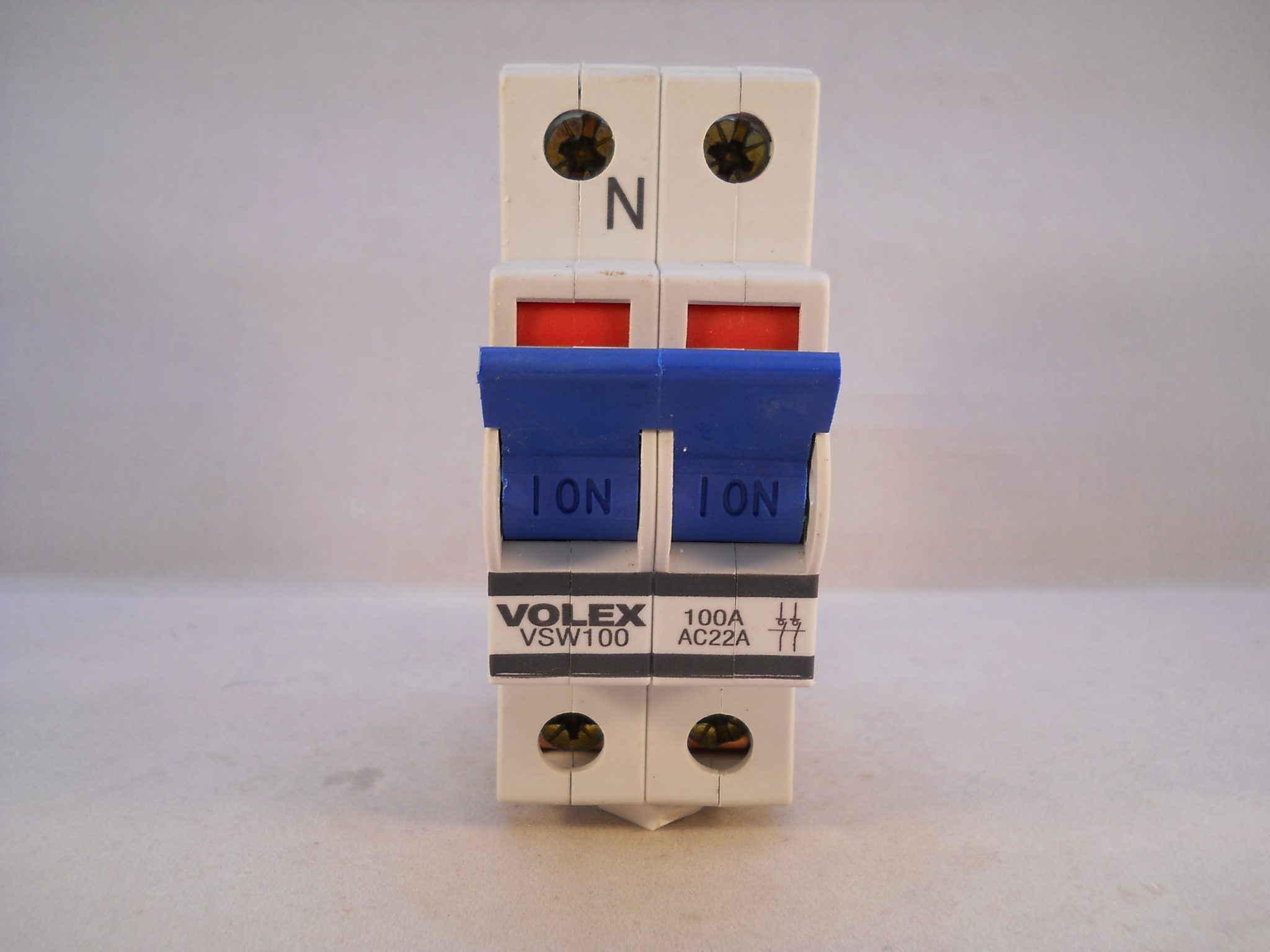 Volex Main Switch Disconnector 100 Amp Double Pole Isolator 100A VSW100 ...
