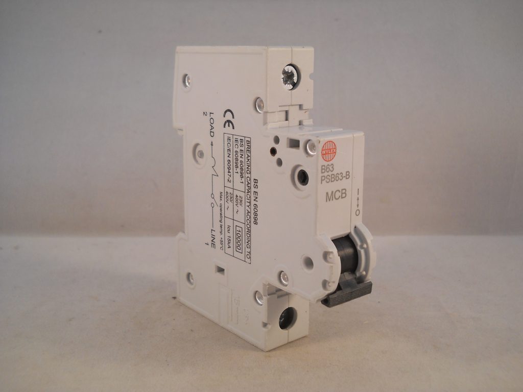 Wylex MCB 63 Amp Single Pole Circuit Breaker Type B 63A PSB63-B Series ...