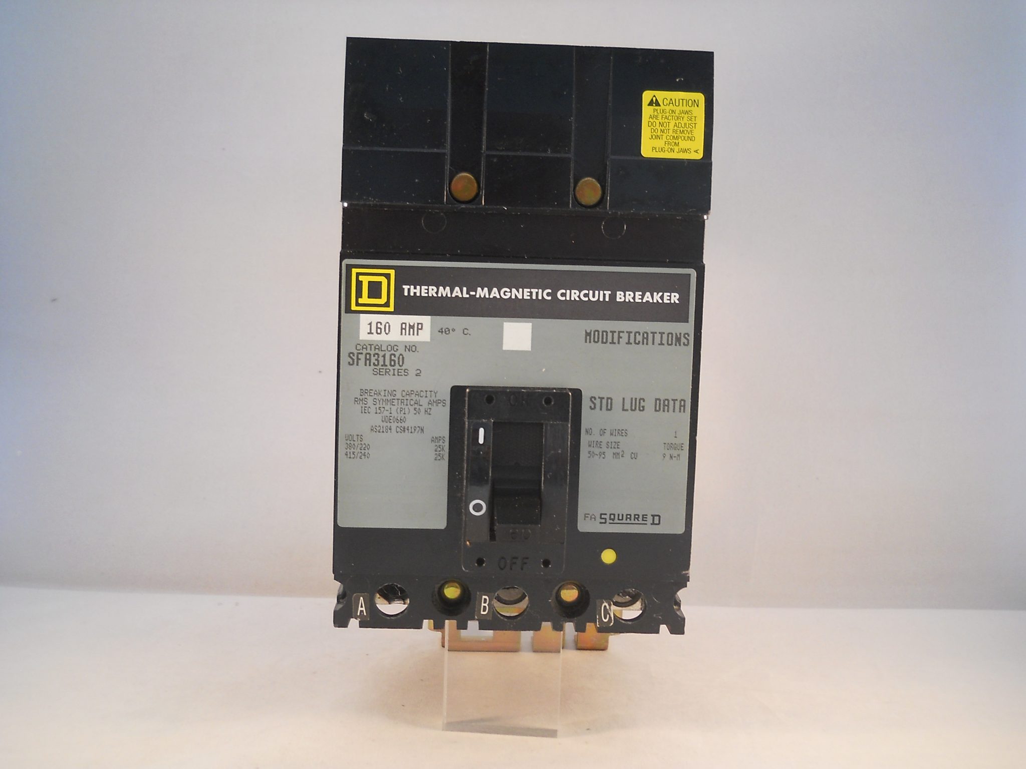 Square D MCCB 160 Amp Triple Pole 3 Phase 160A Series 2 i-Line Breaker ...