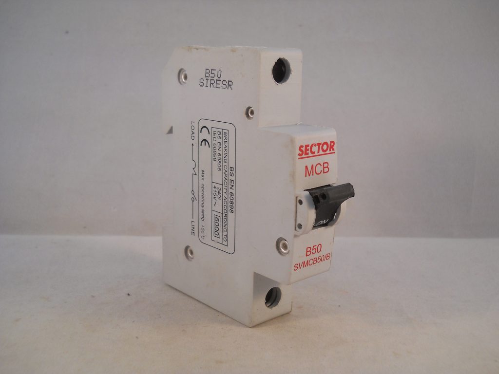 Sector MCB 50 Amp Type B 50A Single Pole Circuit Breaker SVMCB50/B ...