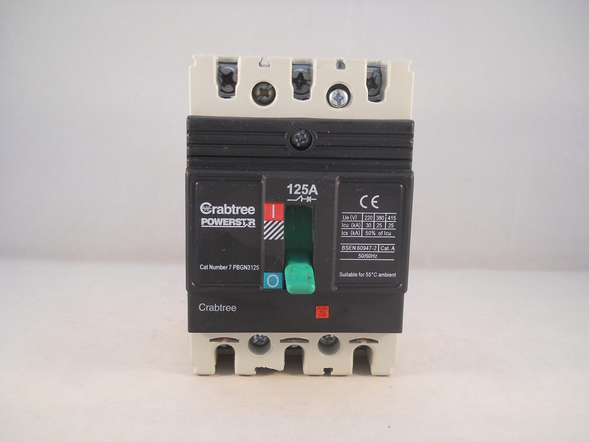 Crabtree Powerstar MCCB 125 Amp Triple Pole 3 Phase 125A G Frame ...