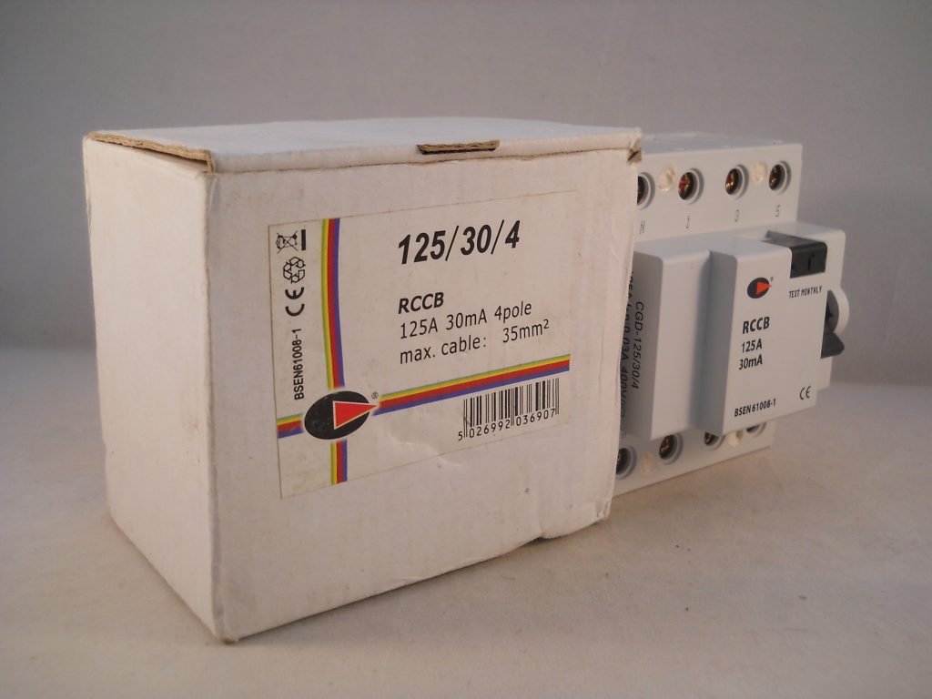 CGD Lewden RCCB 125 Amp 30mA Four Pole RCD 125A CGD-125/30/4 NEW ...