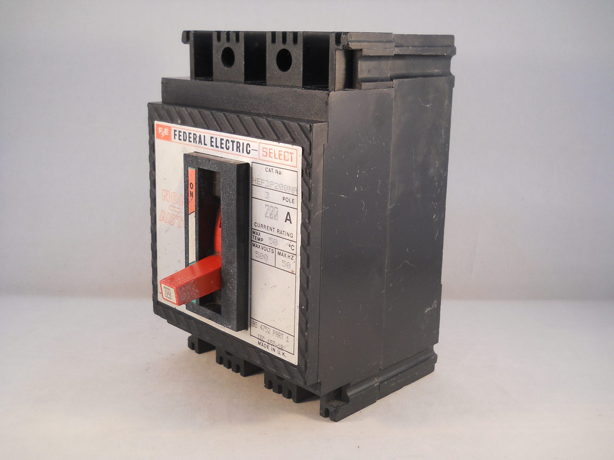 Federal Electric 200 Amp Triple Pole Select Switch Disconnector 200A ...