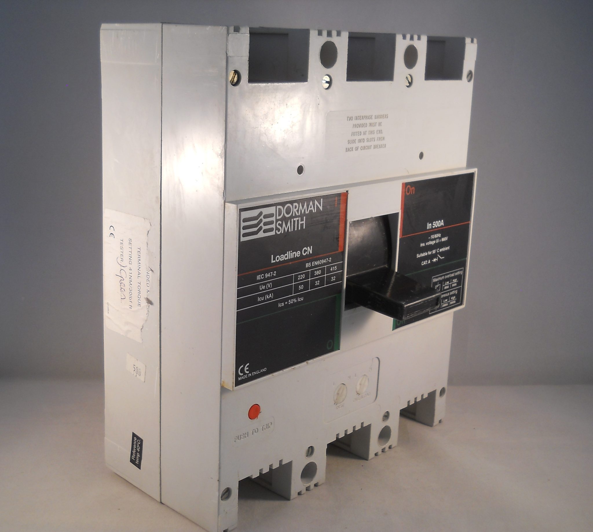 Dorman Smith Loadline MCCB 500 Amp Triple Pole 3 Phase 500A CN ...