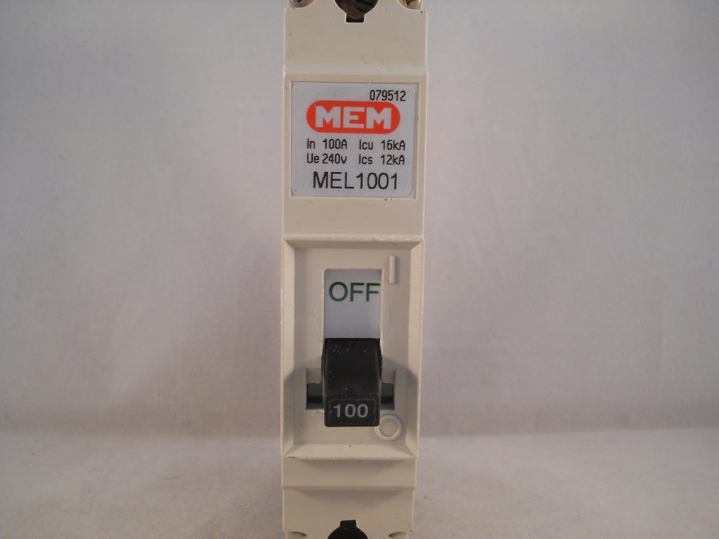 MEM MCCB 100 Amp Single Pole 100A Breaker Memshield 2 Bill TLE1001 ...