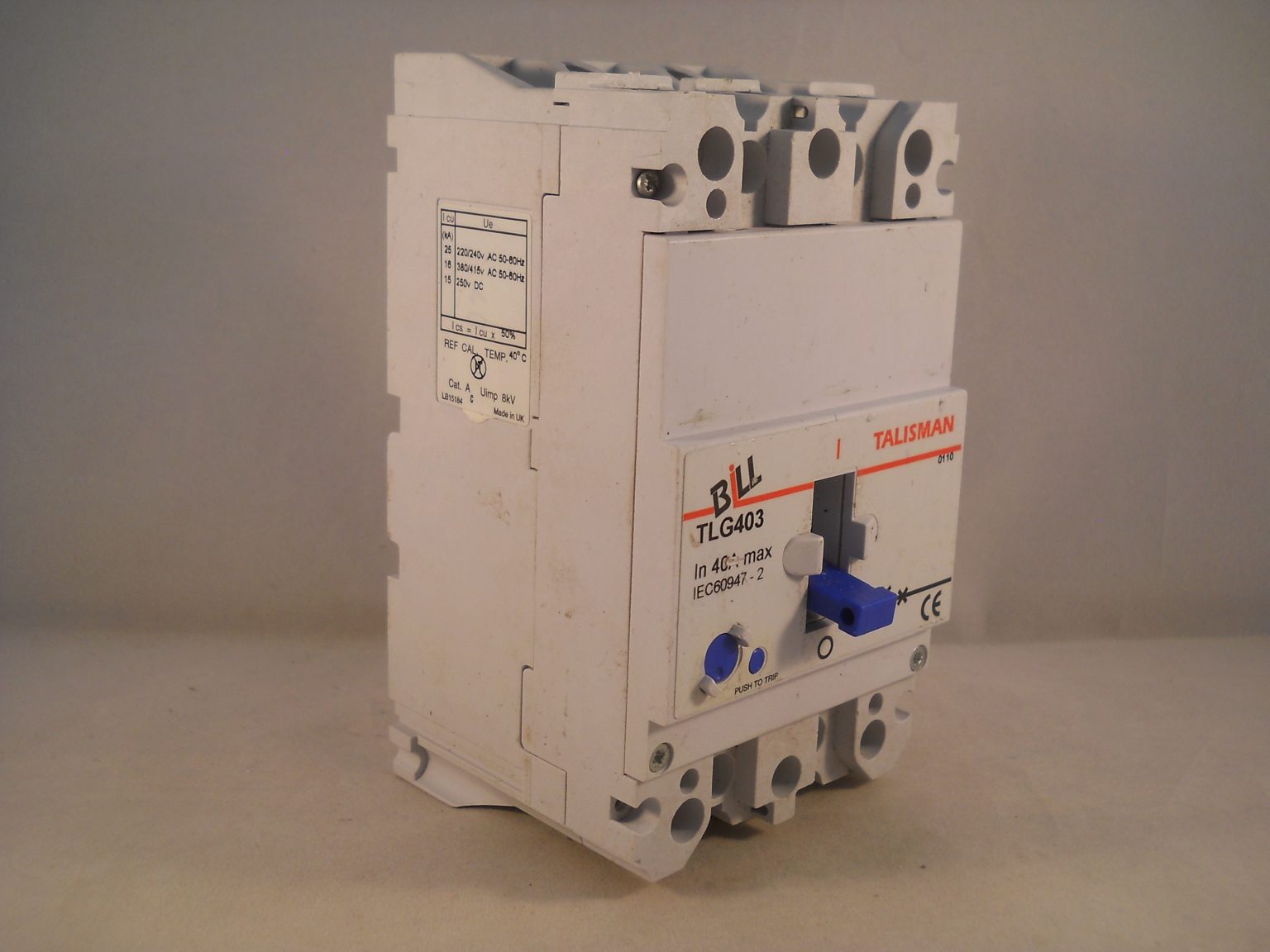 Bill MCCB 40 Amp Triple Pole 40A 3 Phase Breaker MEM MGL403 Talisman ...