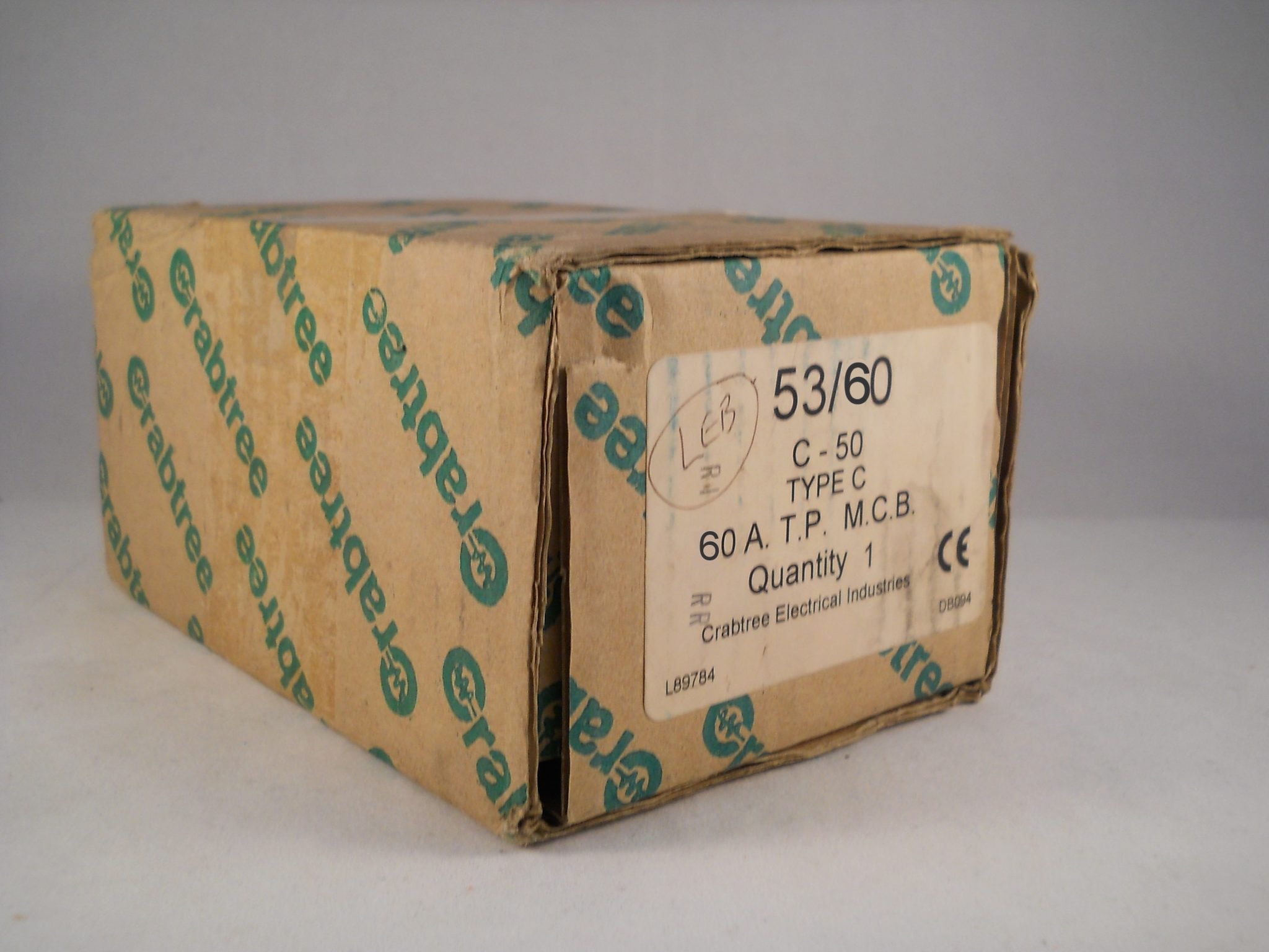 Crabtree C50 MCB 60 Amp Type C 60A Triple Pole 3 Phase Breaker C-50 53/ ...