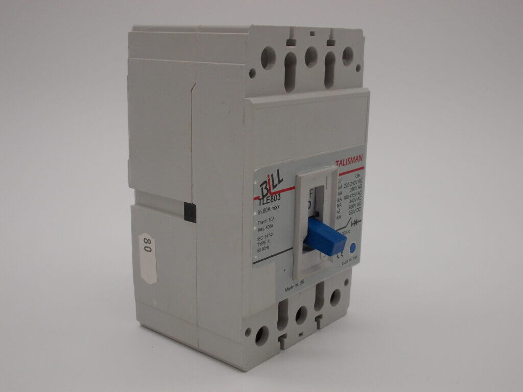 Bill MCCB 80 Amp Triple Pole 80A 3 Phase Breaker Memshield 2 MEL803 ...