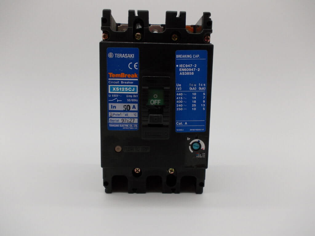 Terasaki MCCB 50 Amp Triple Pole 50A 3 Phase Breaker XS125CJ Tembreak ...