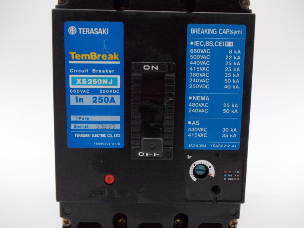 Terasaki MCCB 250 Amp Triple Pole 250A 3 Phase Breaker XS250NJ Tembreak ...