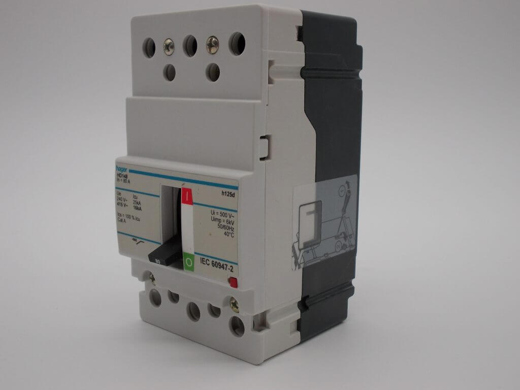 Hager MCCB 80 Amp Triple Pole 80A 3 Phase Breaker H125D HD148 NEW ...